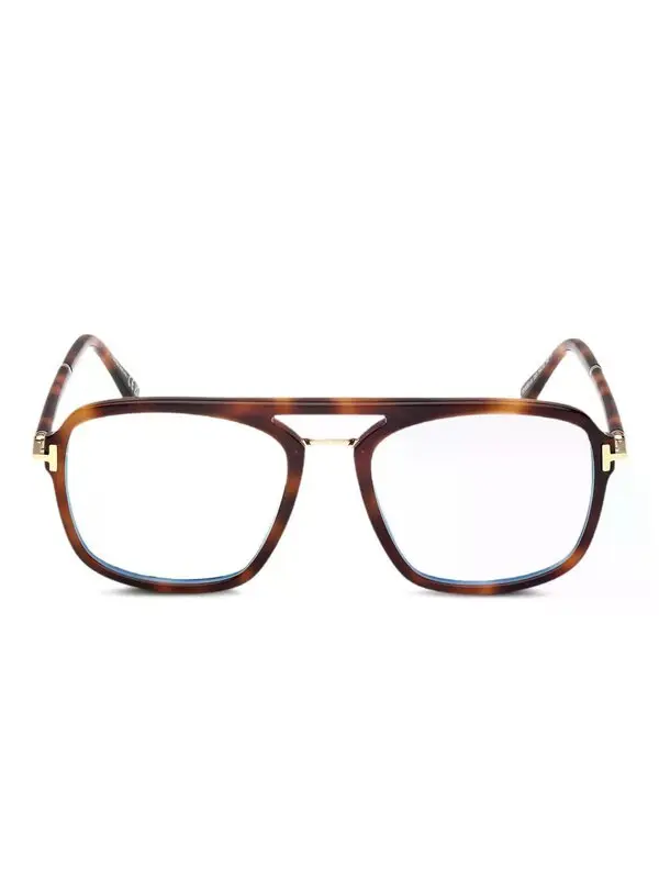 TOM FORD Pilot-frame Glasses - Brown