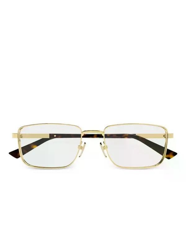 Gucci Rectangle-frame Glasses - Gold