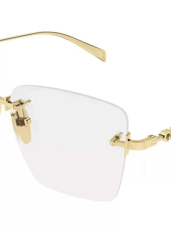 Gucci Rectangle-frame Logo Glasses