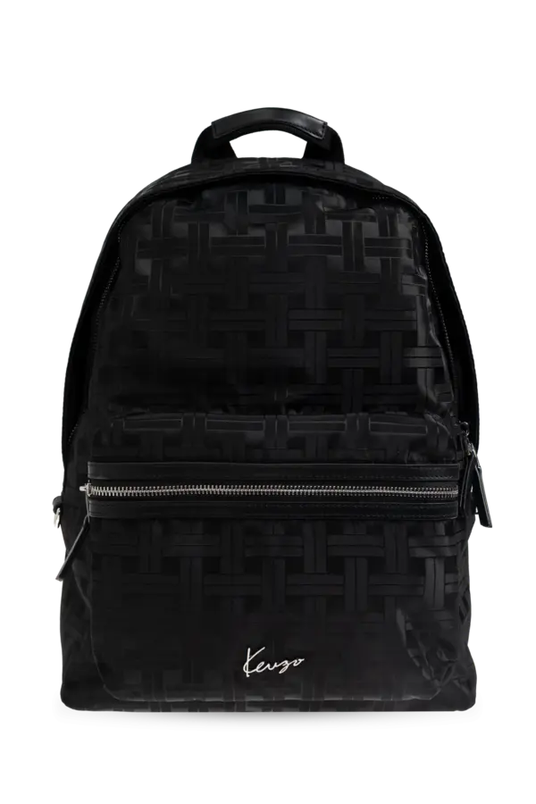 Kenzo Backpack With Embroidered Logo - Black
