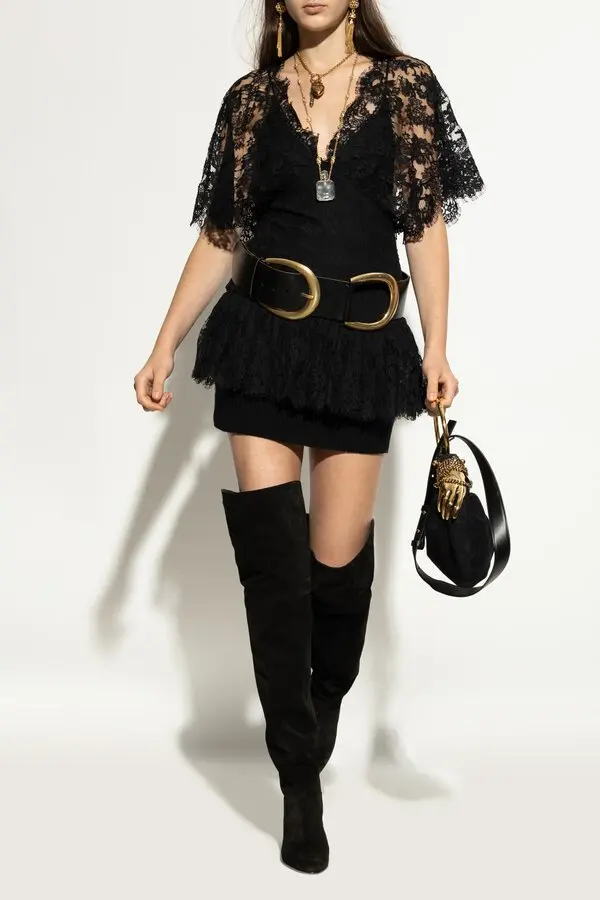 Chloé Leather Heeled Over-the-knee Boots - Black