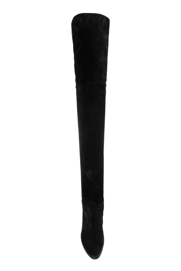 Chloé Leather Heeled Over-the-knee Boots - Black