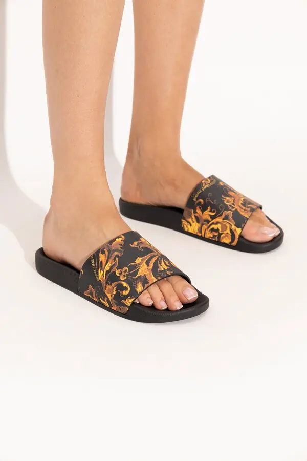 Versace Printed Rubber Slide Sandals