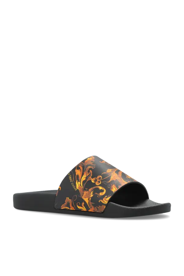 Versace Printed Rubber Slide Sandals