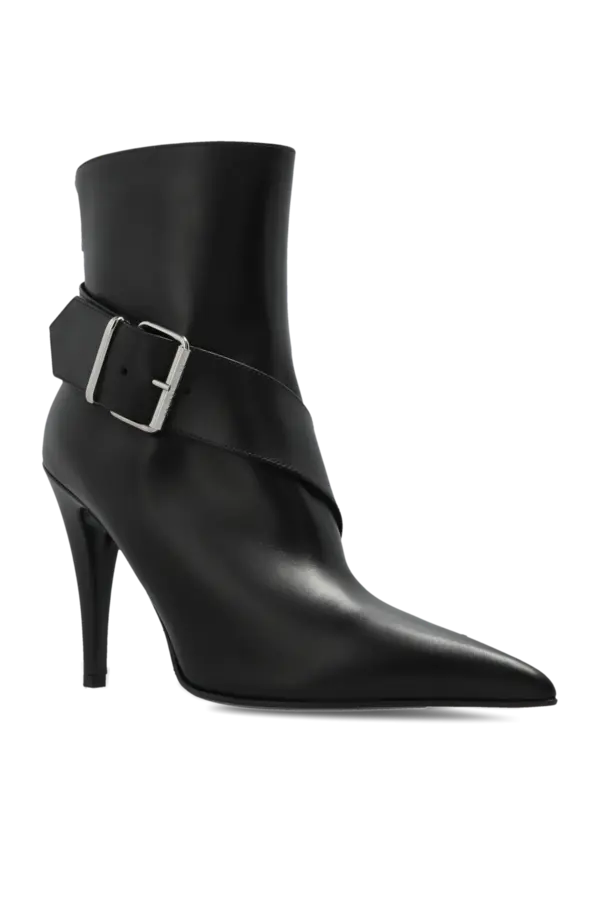 Alexander McQueen Heron Heeled Ankle Boots - Black