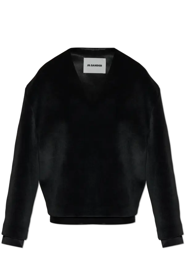 JIL SANDER Velvet V-neck Blouse