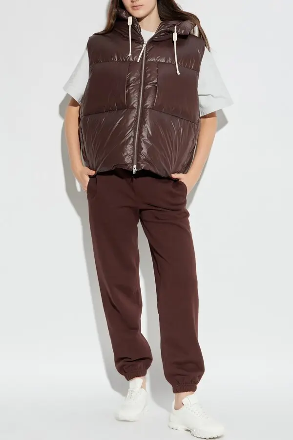 JIL SANDER Puffer Vest With Hood
