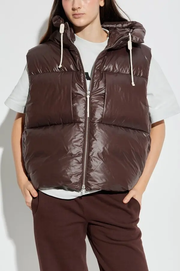 JIL SANDER Puffer Vest With Hood
