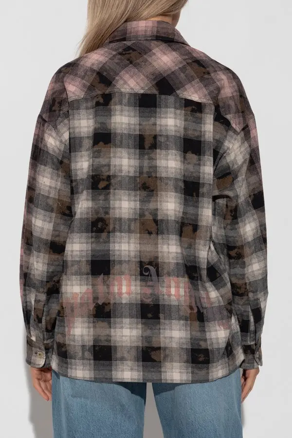 Palm Angels Checked Pattern Shirt - Multicolour