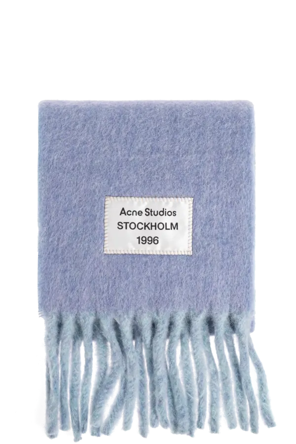 Acne Studios Scarf With Logo - Blue