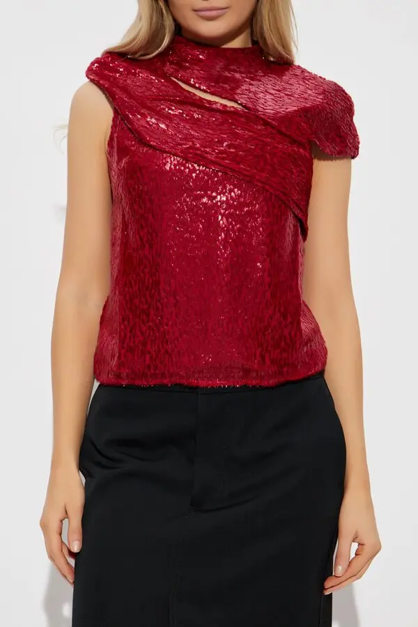SELF-PORTRAIT Lurex Thread Top