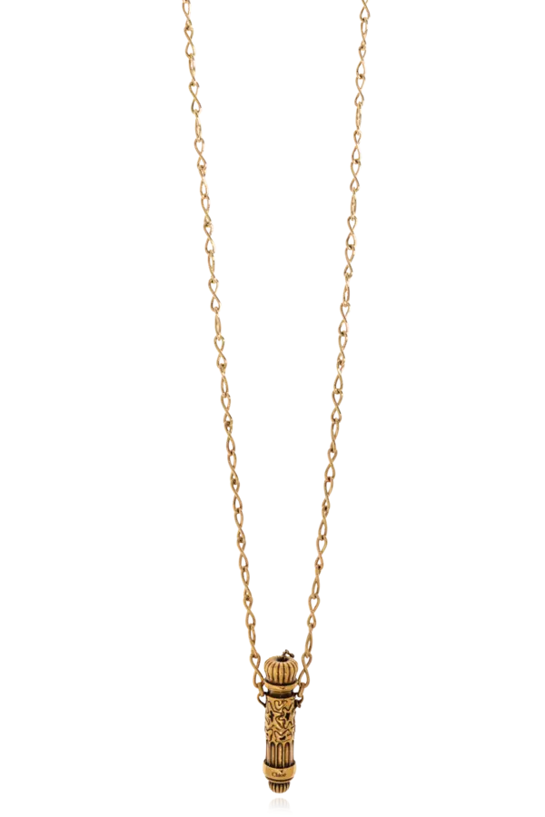 Chloé Brass Pendant Necklace - Gold