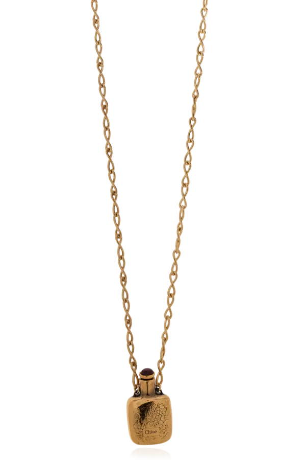 Chloé Brass Pendant Necklace - Gold