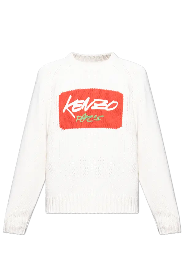 Kenzo Wool Knit Sweater - White