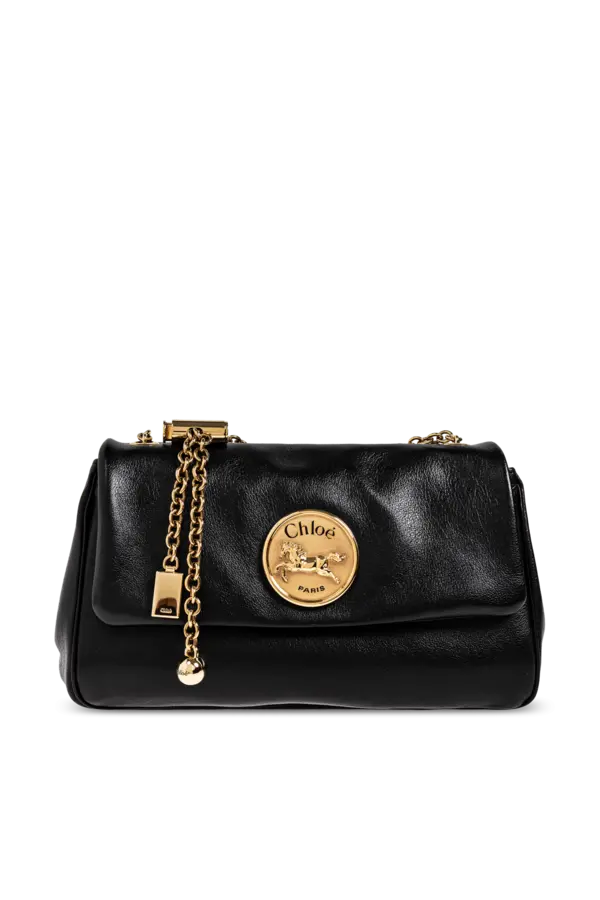Chloé Shoulder Bag With Gold Chain - Black