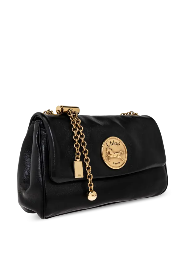 Chloé Shoulder Bag With Gold Chain - Black
