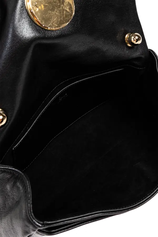 Chloé Shoulder Bag With Gold Chain - Black