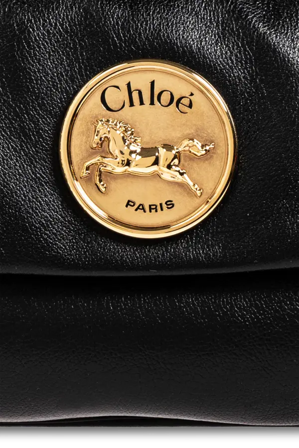 Chloé Shoulder Bag With Gold Chain - Black
