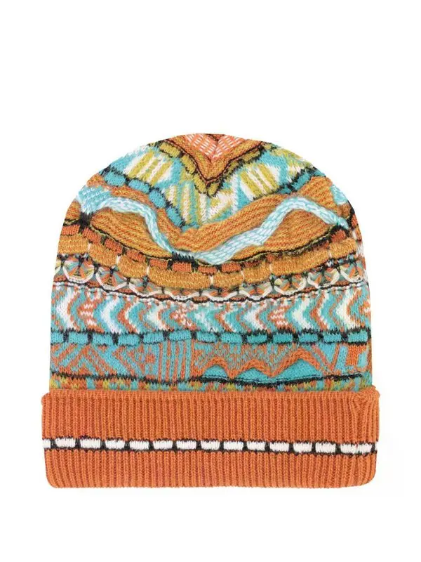 LANEUS Ribbed Beanie - Orange