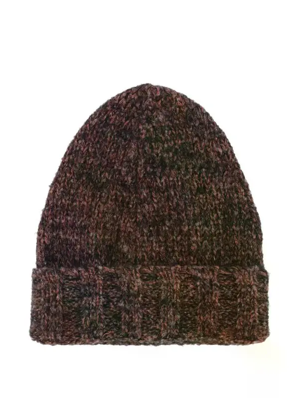 LANEUS Ribbed Beanie - Brown