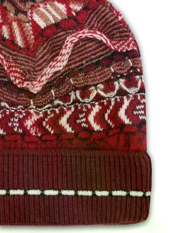 LANEUS Fair Isle Knitted Beanie