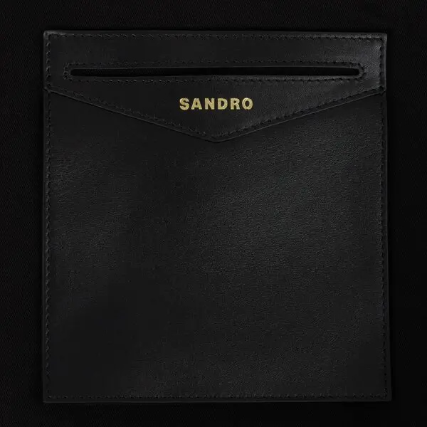 Sandro Soft Suede Leather Shopping Bag