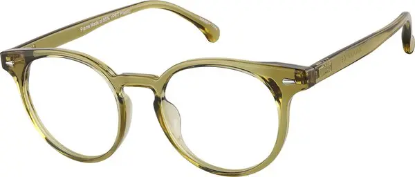 Zenni Recycled Pet Round Eyeglasses Frame - Green