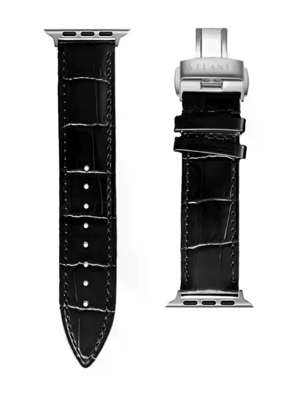 VELANTE Leather Apple Watch Strap - Black
