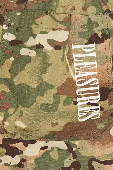 PLEASURES Gem Wide Leg Camouflage Pants - Camo