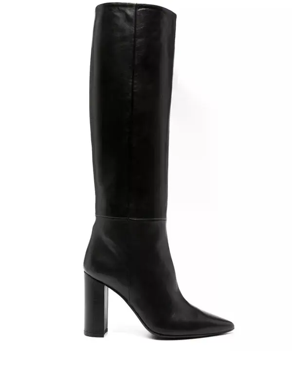 ANNA F. 95mm Leather Below-knee Boots