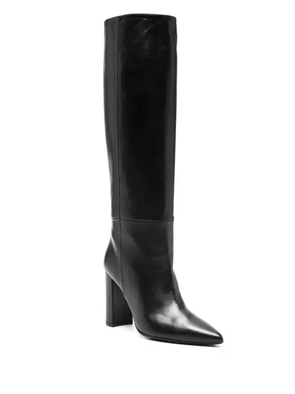 ANNA F. 95mm Leather Below-knee Boots