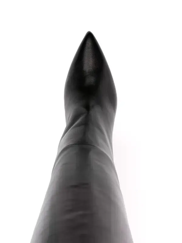 ANNA F. 95mm Leather Below-knee Boots