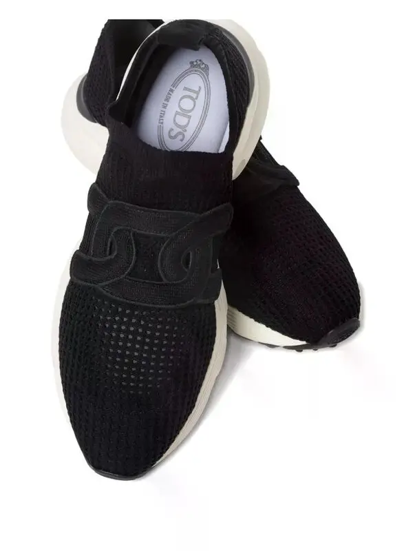 TOD'S Chain Patch Sneakers - Black