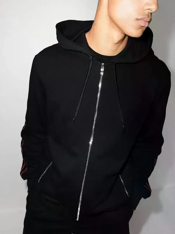 Alexander McQueen Logo Tape Zip-up Hoodie