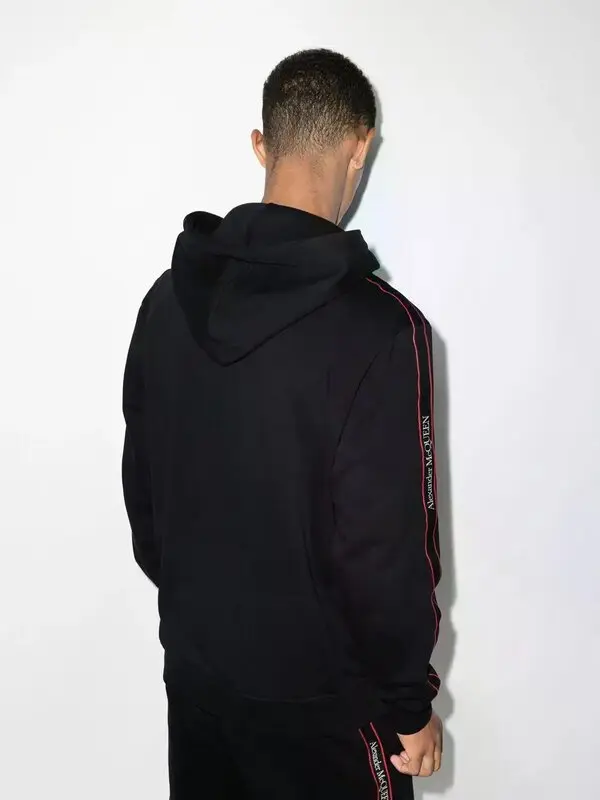 Alexander McQueen Logo Tape Zip-up Hoodie