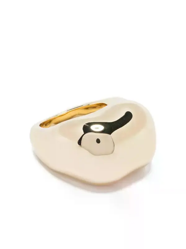 RYENN'S EYES Sculpted Gold-tone Ring - Yellow