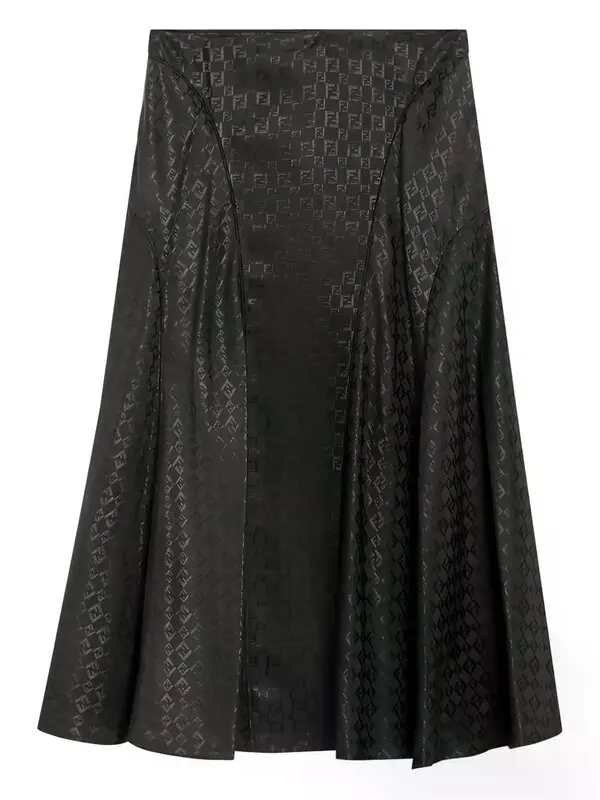 Fendi Ff-jacquard Midi Skirt