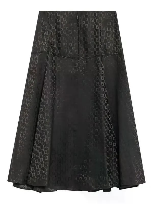 Fendi Ff-jacquard Midi Skirt