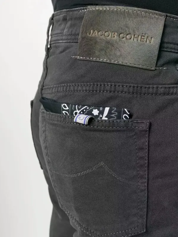 Jacob Cohen Dark Wash Straight-leg Trousers - Grey