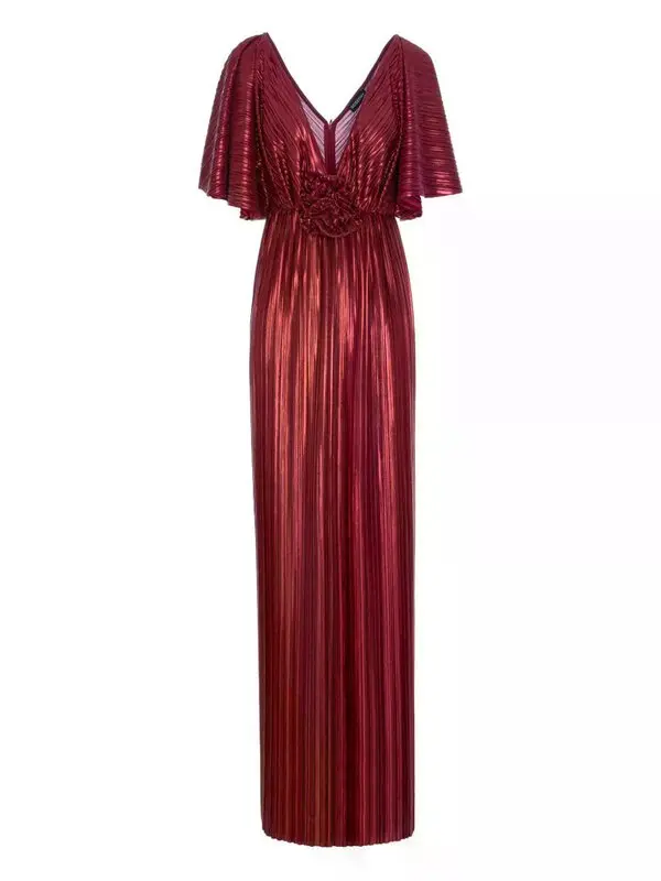 ROSERRY Pleated Floral Maxi Dress