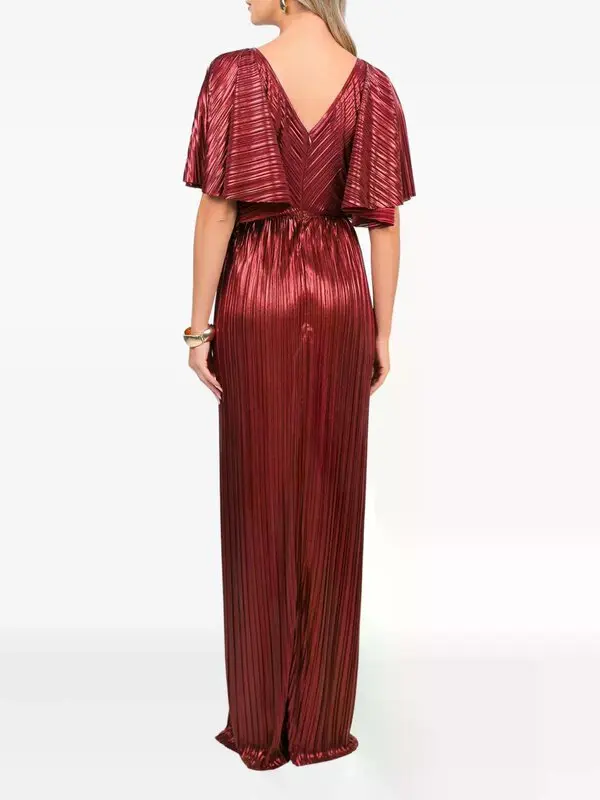 ROSERRY Pleated Floral Maxi Dress