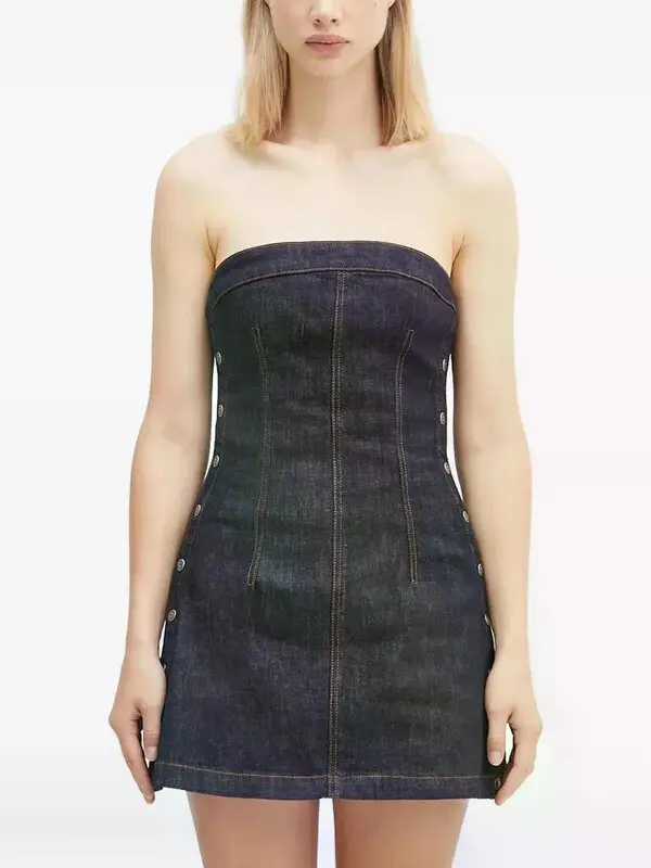 Ksubi Hotline Original Snaps Strapless Dress - Black