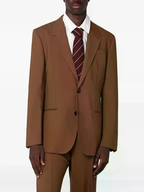 Ami Single-breasted Blazer - Brown