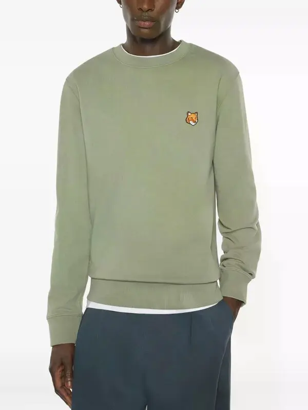 Maison Kitsuné Fox-motif Sweatshirt - Green