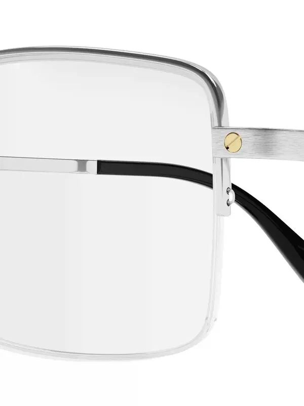 Cartier Rectangle-frame Glasses - Grey