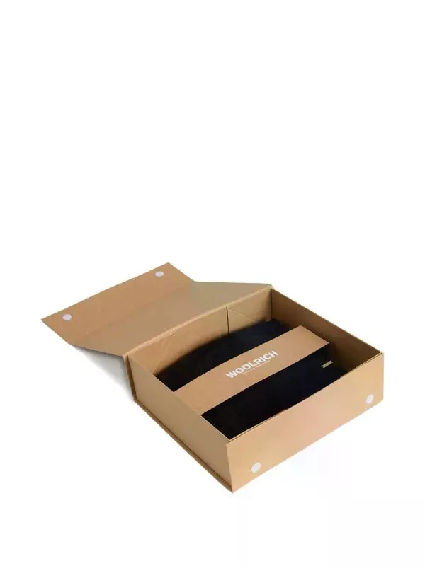 Woolrich Wool-blend Beanie And Scarf Set - Black