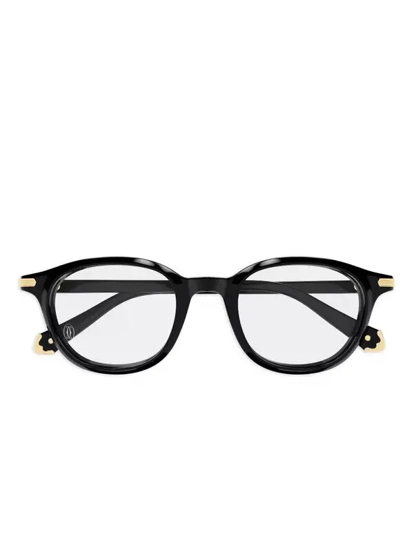 Cartier Round Frame Eyeglasses - Black