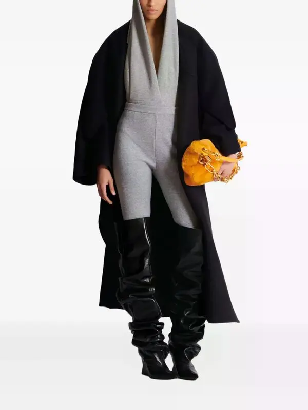 Balmain Hooded Draped Bodysuit