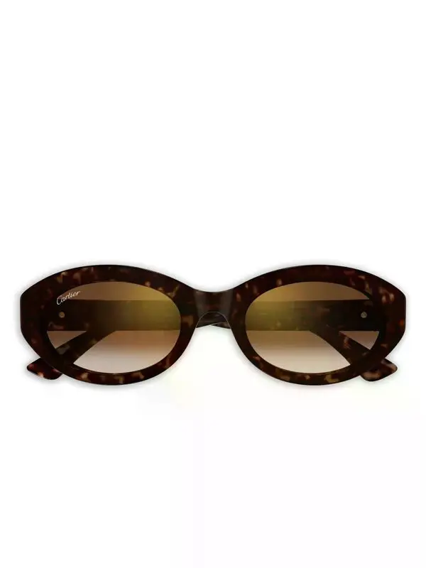 Cartier Round-frame Sunglasses - Brown