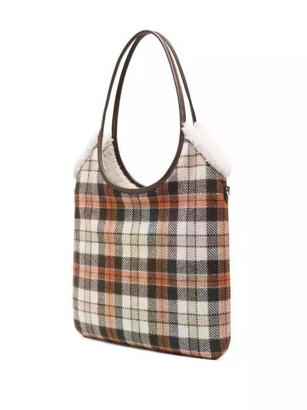 Miu Miu Ivy Tartan Tote Bag
